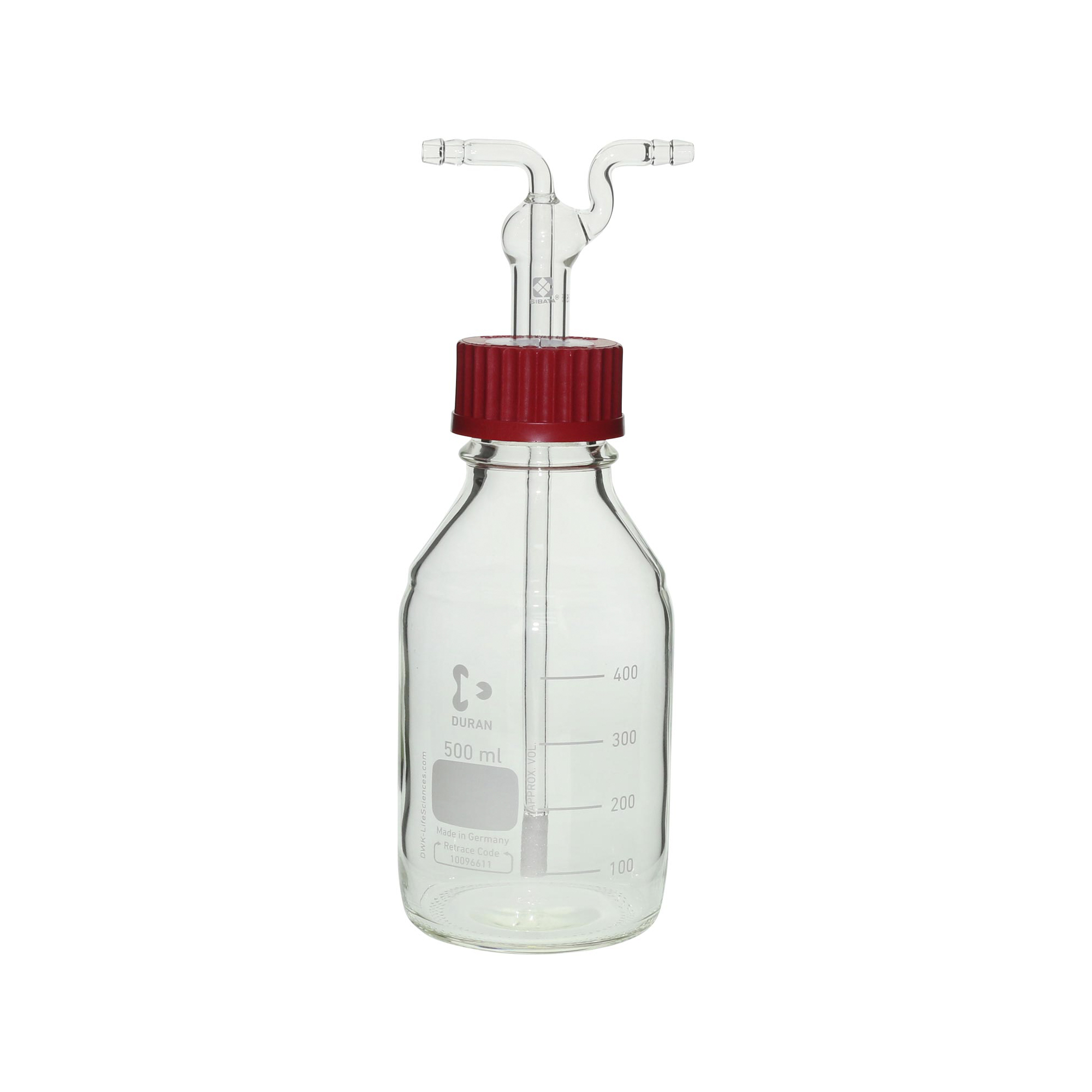 Gas Washing Bottle with Cylindrical Glass Filter - SIBATA SCIENTIFIC ...